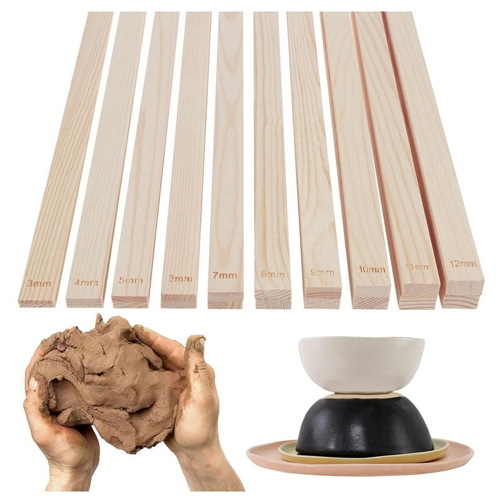 HOT Pottery Rolling Pin Set,for Polymer Clay and Pottery,Pottery ...