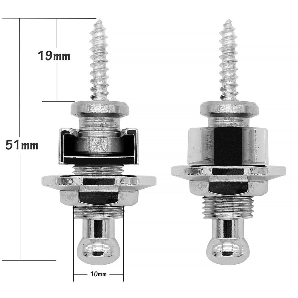 HOT! Premium Guitar Strap Locks and Buttons Security Quick Release ...