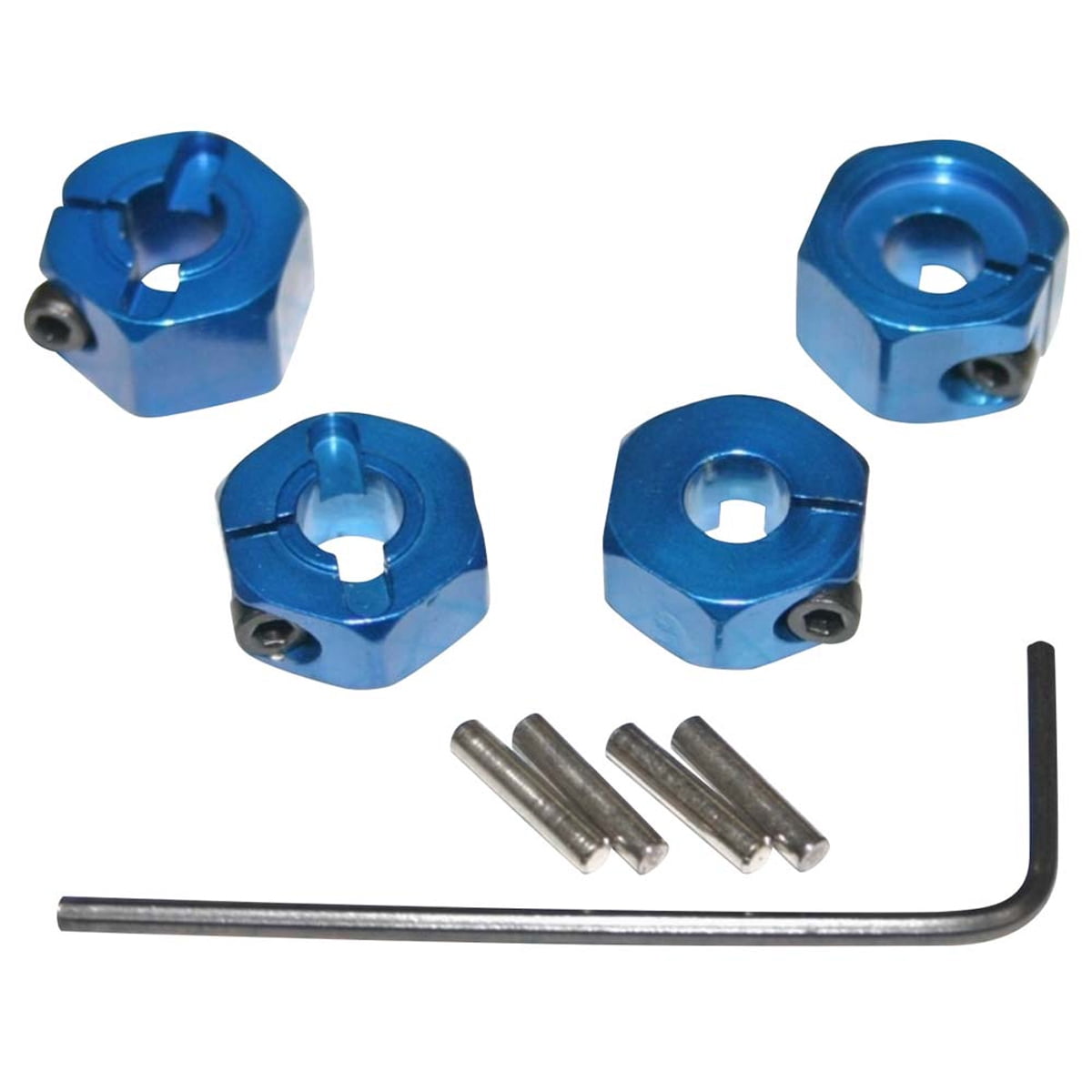 Hot Racing Blue Aluminum 12mm Wheel Hex 2 Wheel Drive 4 HRATE1006SL ...
