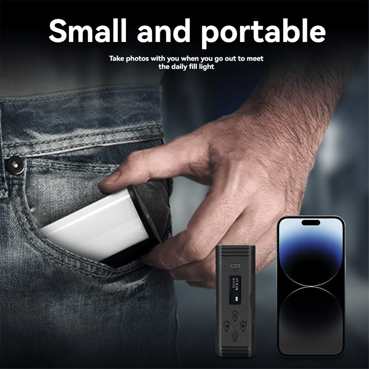 HOT! RGB Magnetic Handheld 360 Full Light Stick Mini LED Video with ...