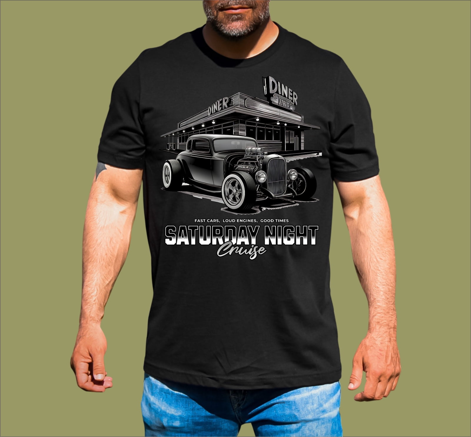 HOT ROD SATURDAY NIGHT CRUISE T-SHIRT - Walmart.com