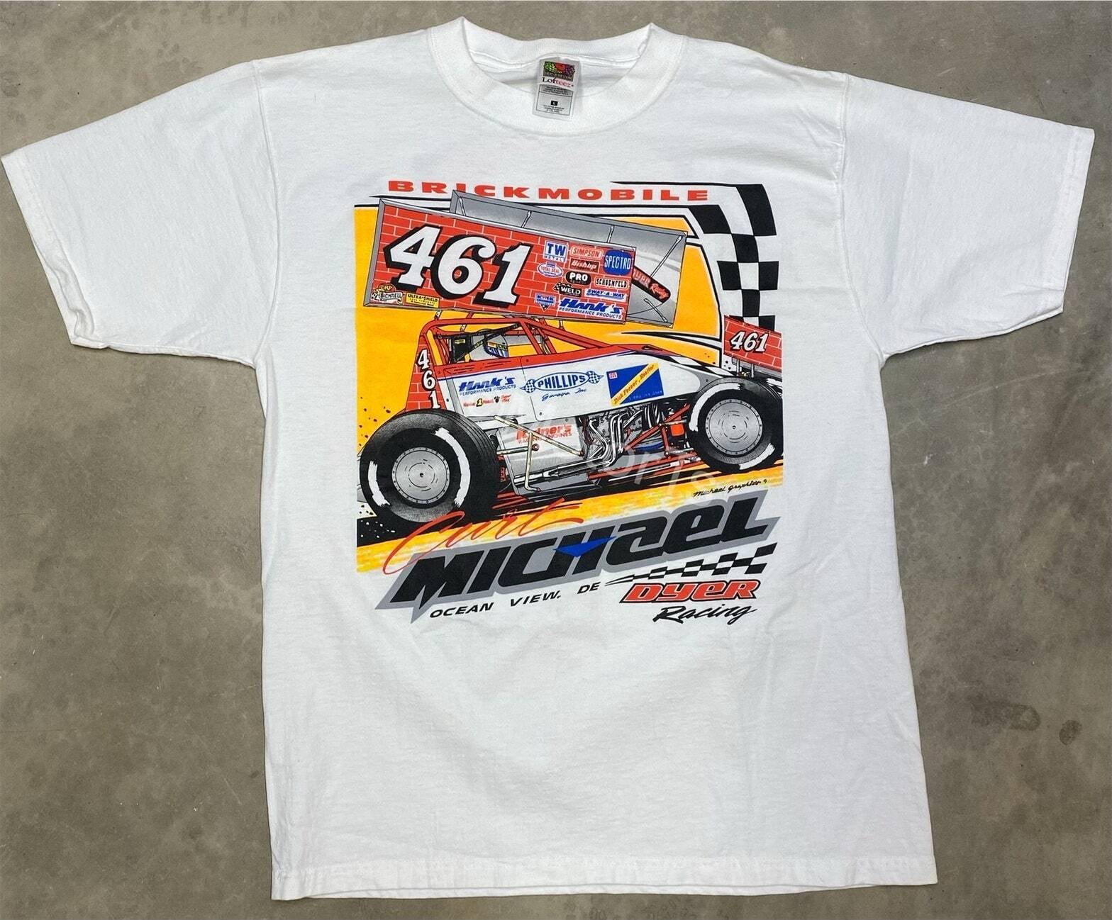 HOT Rare! Vintage 2001 Curt Michael / Dyer Masonry Sprint Car Shirt ...