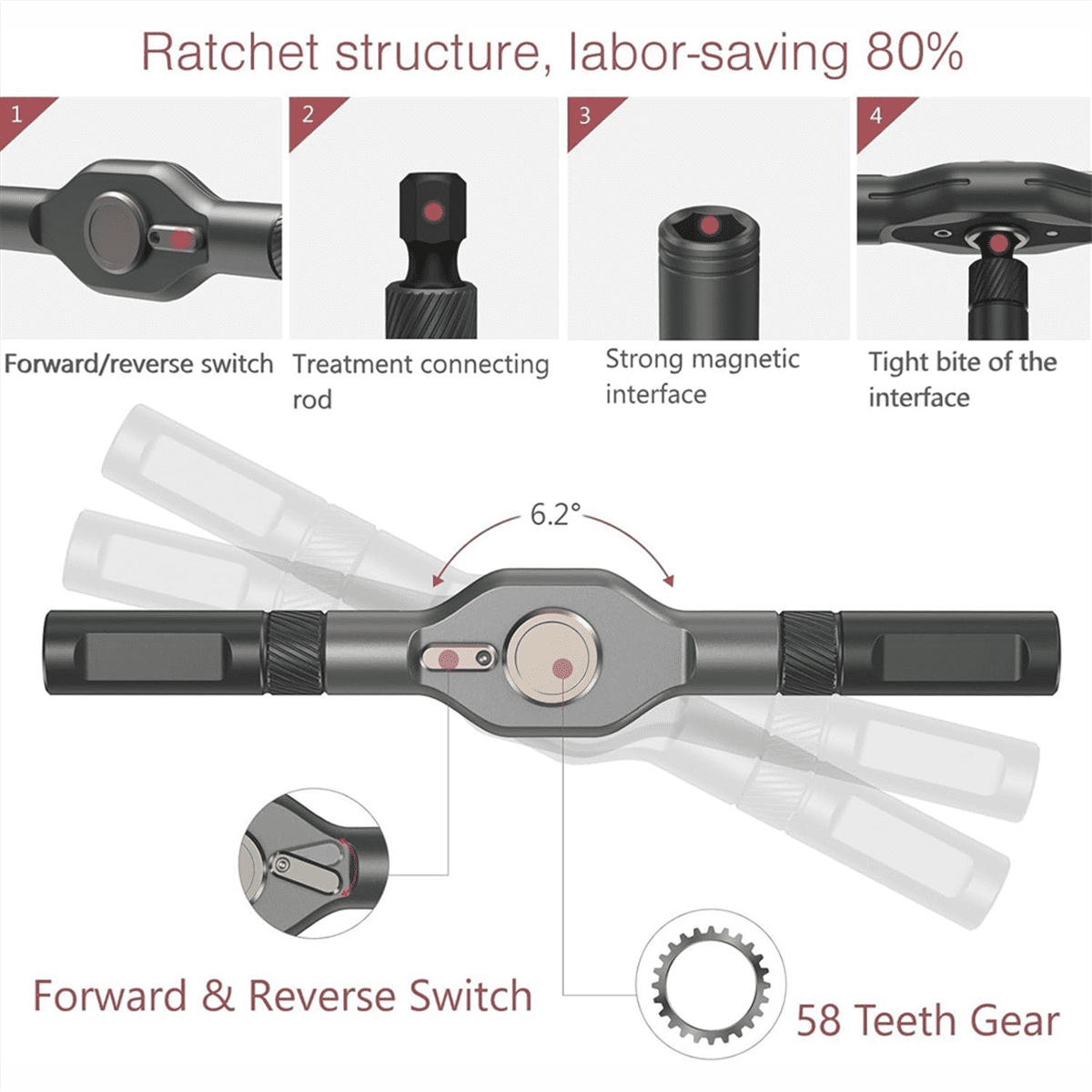 HOT! Ratchet Screwdriver Set,42-in-1 Magnetic Set with Disassemble ...