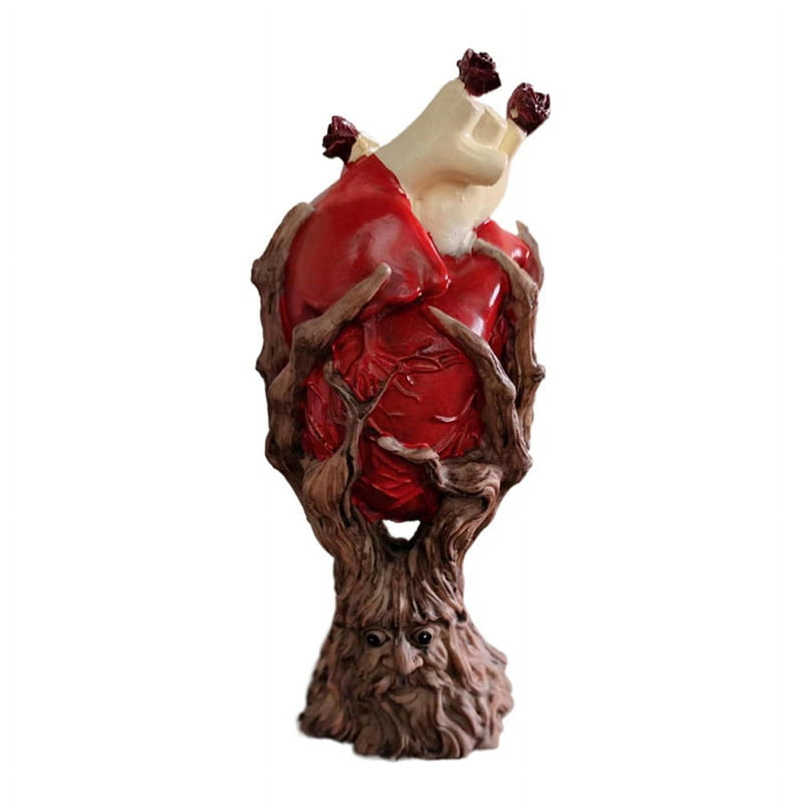 HOT Red Anatomical Heart Tree Statue Dissection Model Resin Craft ...