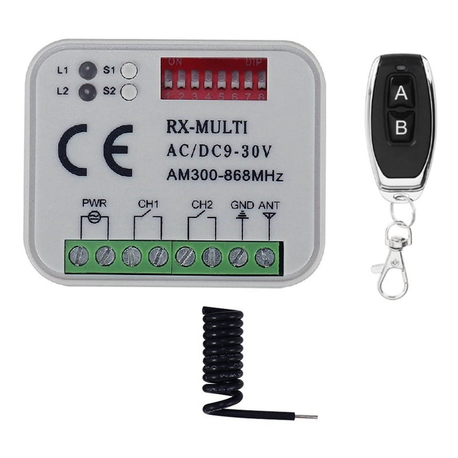 HOT! Remote Control Switch Receiver 300-868MHz Universal AC/DC 9-30V ...