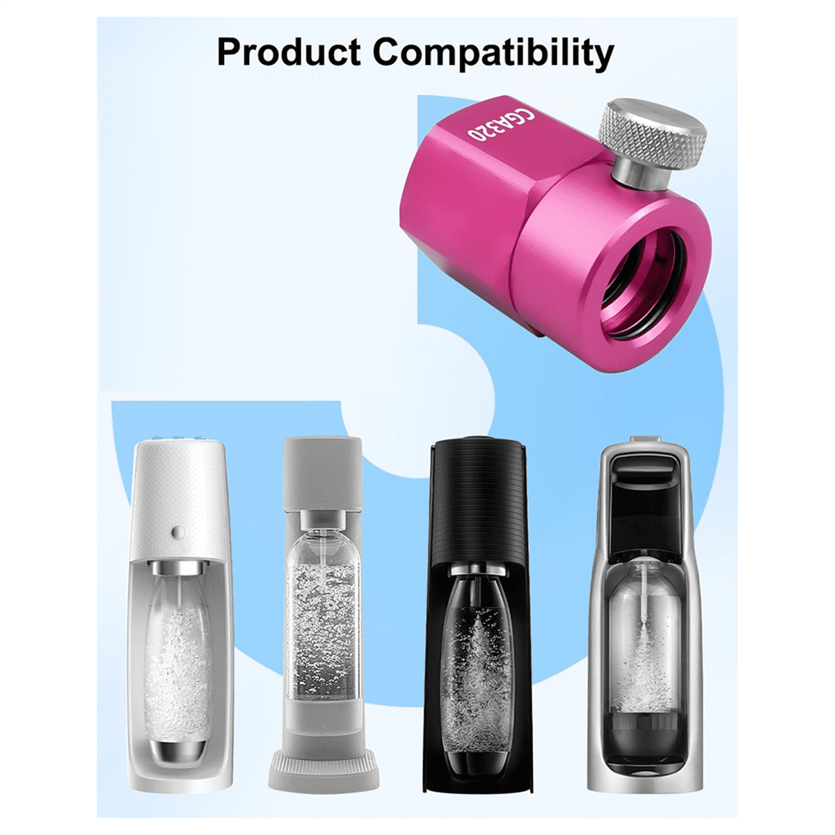 HOT! Replacement Adapter Quick Connect Pink, Tank Connector Kit for ...