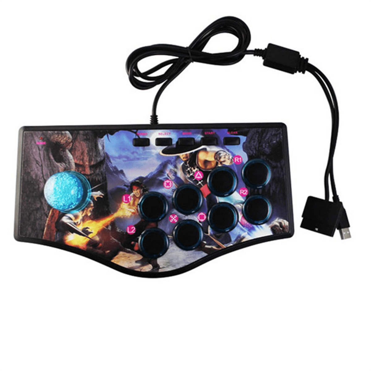 HOT! Retro Arcade Game Rocker Controller Usb Joystick For Ps2//Pc ...