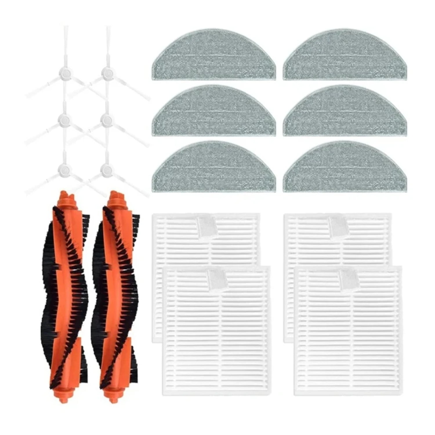 HOT! Roller Side Brush Hepa Filter Mop Cloth Rags Accessories As Shown ...