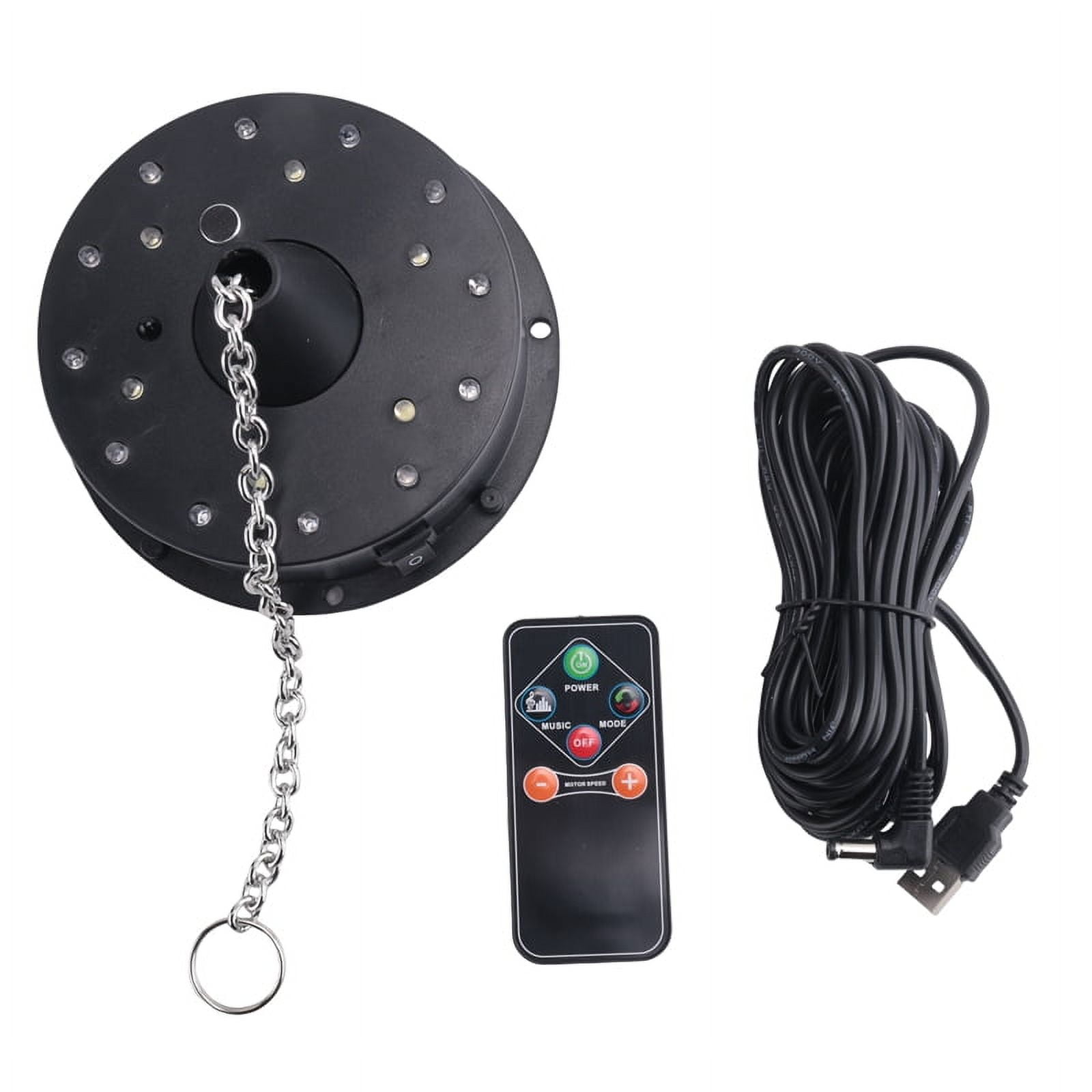 HOT! Rotating Disco Ball Motor Lights with Remote,18 LEDs for 12 16 20 24inch Mirror Rotator ...