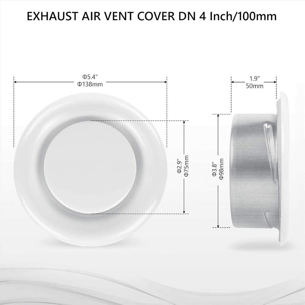 HOT Round Air Vent Cover Outlet Adjustable Exhaust Ducting Ventilation ...
