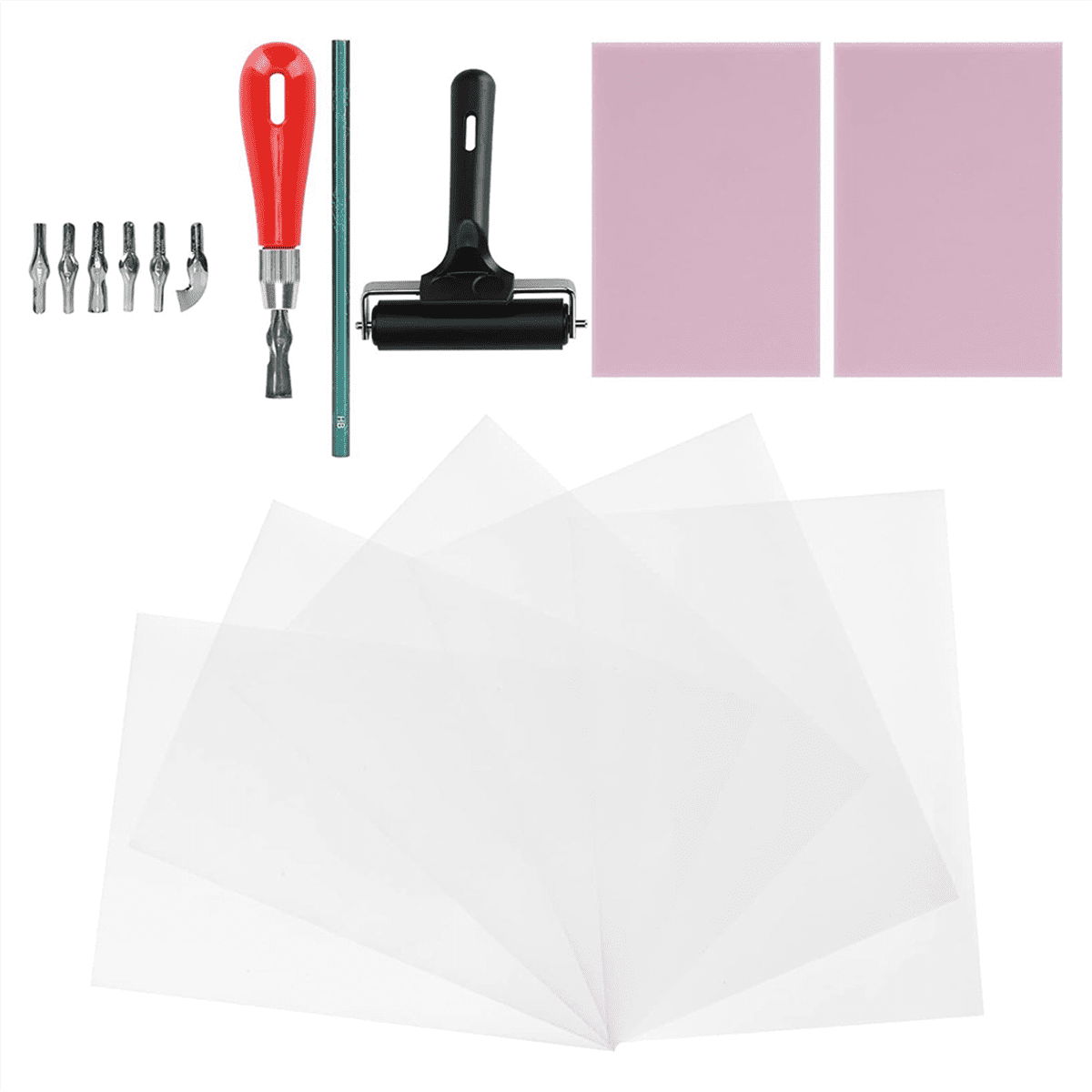 HOT! Rubber Carving Kit: Complete Stamp Block Making Set for ...