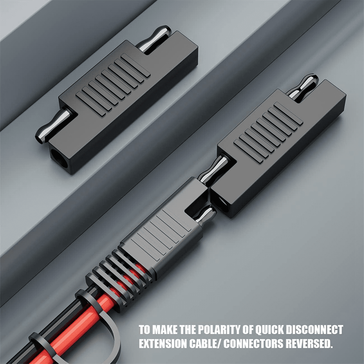 HOT! SAE Connector to Polarity Reverse Quick Disconnect Cable Plug Adapter for Solar Panel ...