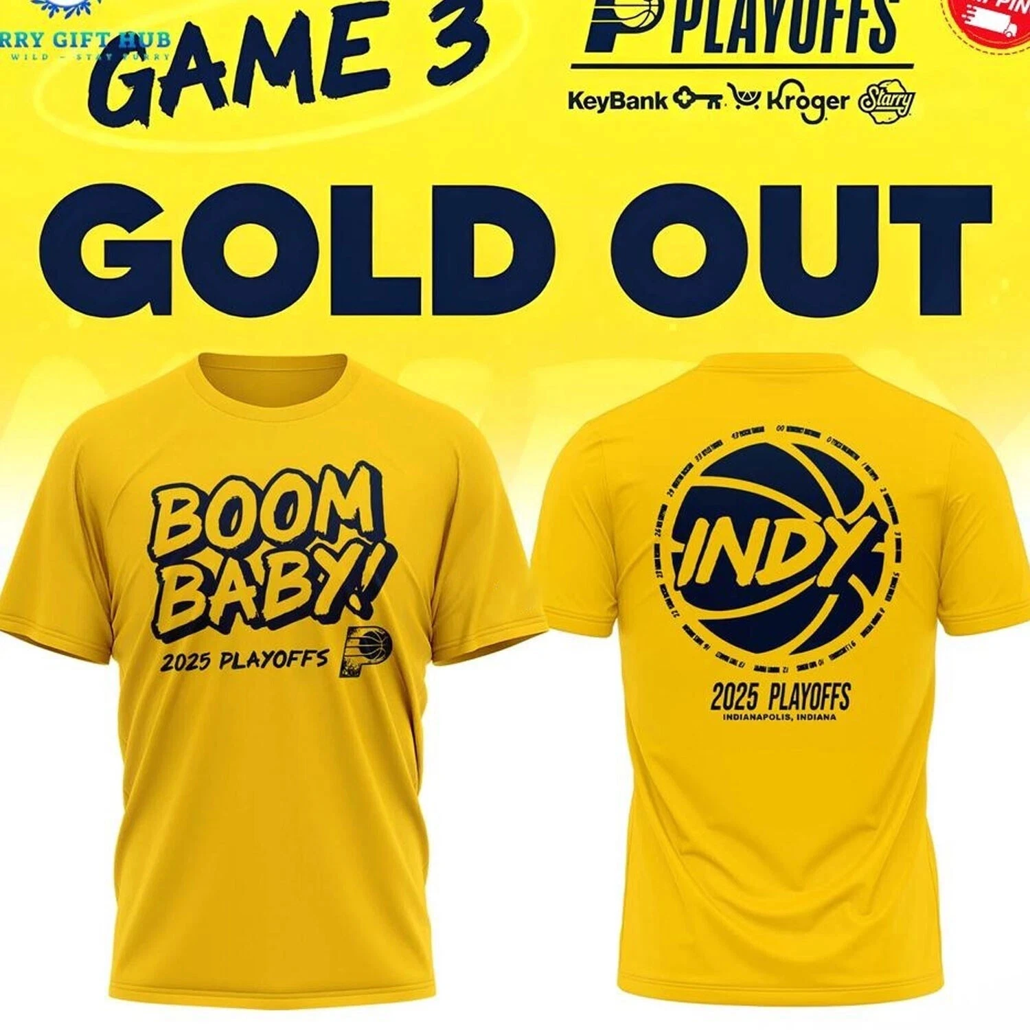 HOT SALE - Indiana P.a.c.e.r.s 2025 Playoffs Boom Baby Special Shirt ...