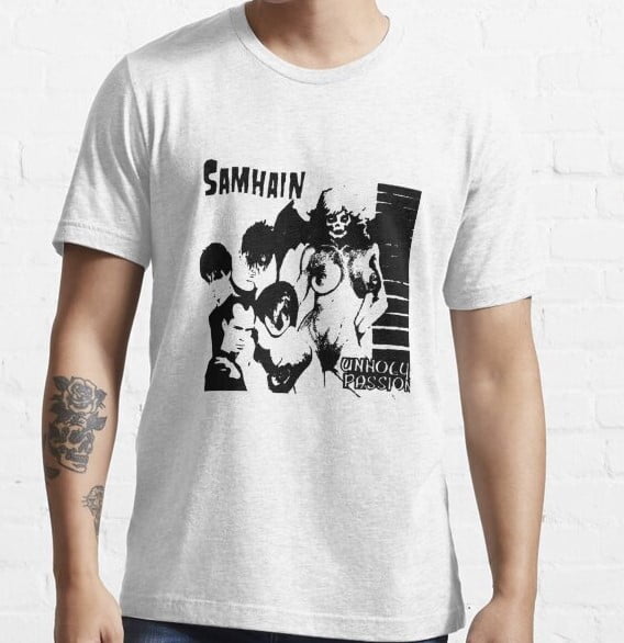HOT SAMHAIN BAND Unholy Passion Retro Cotton White Shirts - Walmart.com
