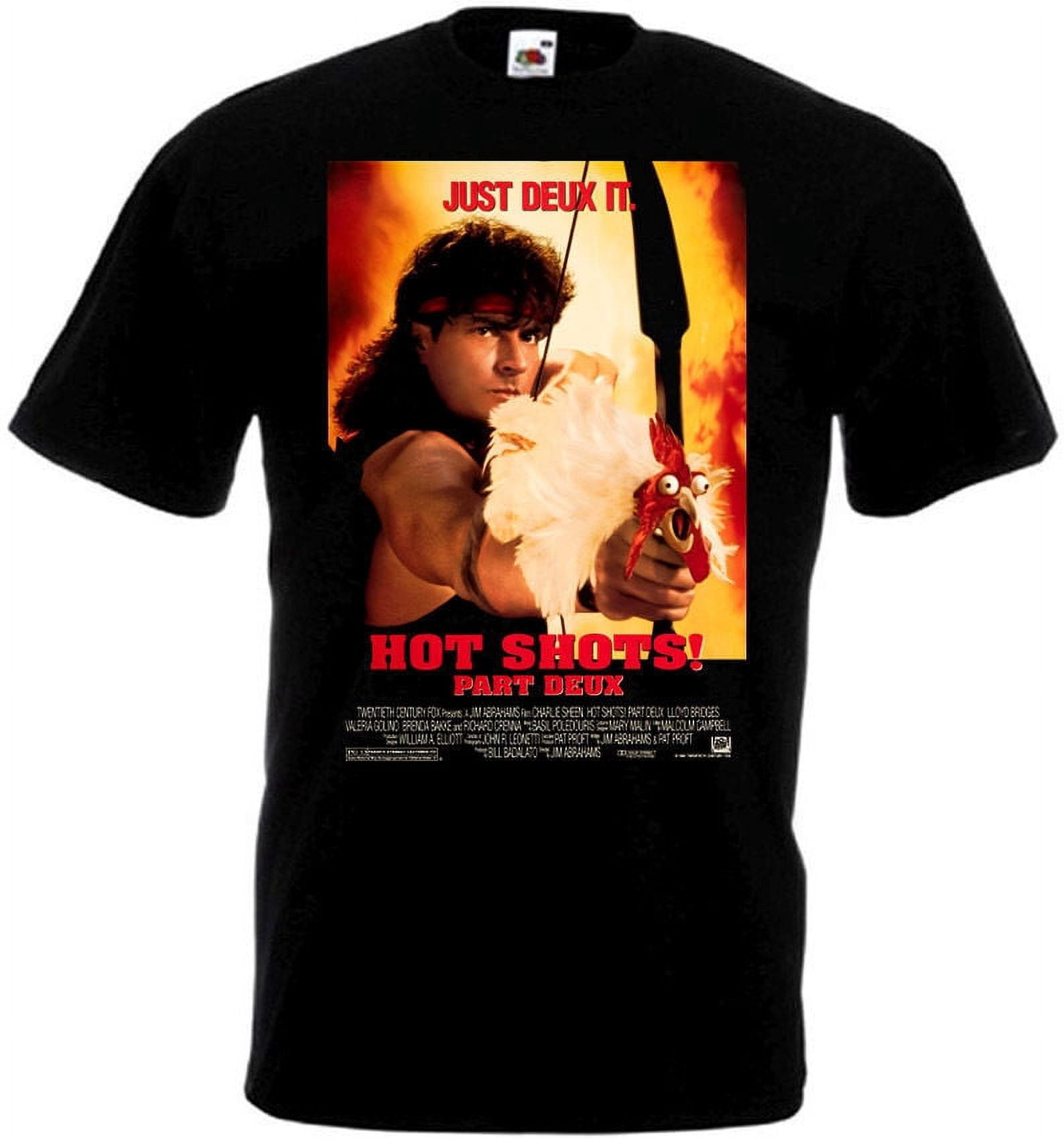 HOT SHOTS 2 ver.2 Movie Poster T shirt Black all sizes - Walmart.com