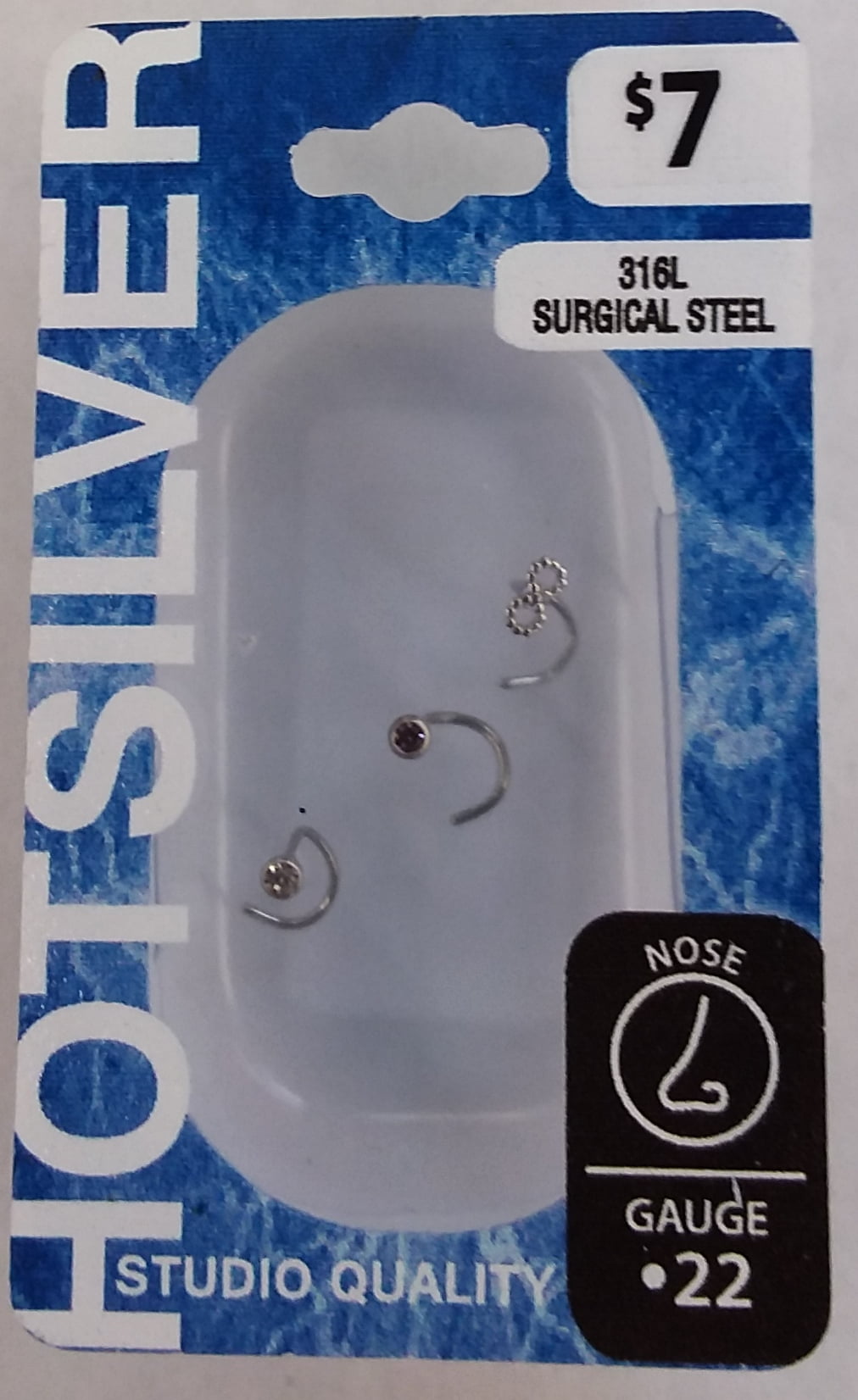 HOT SILVER Women's Body Jewelry Stainless Steel 22g Infinity Nostril ...