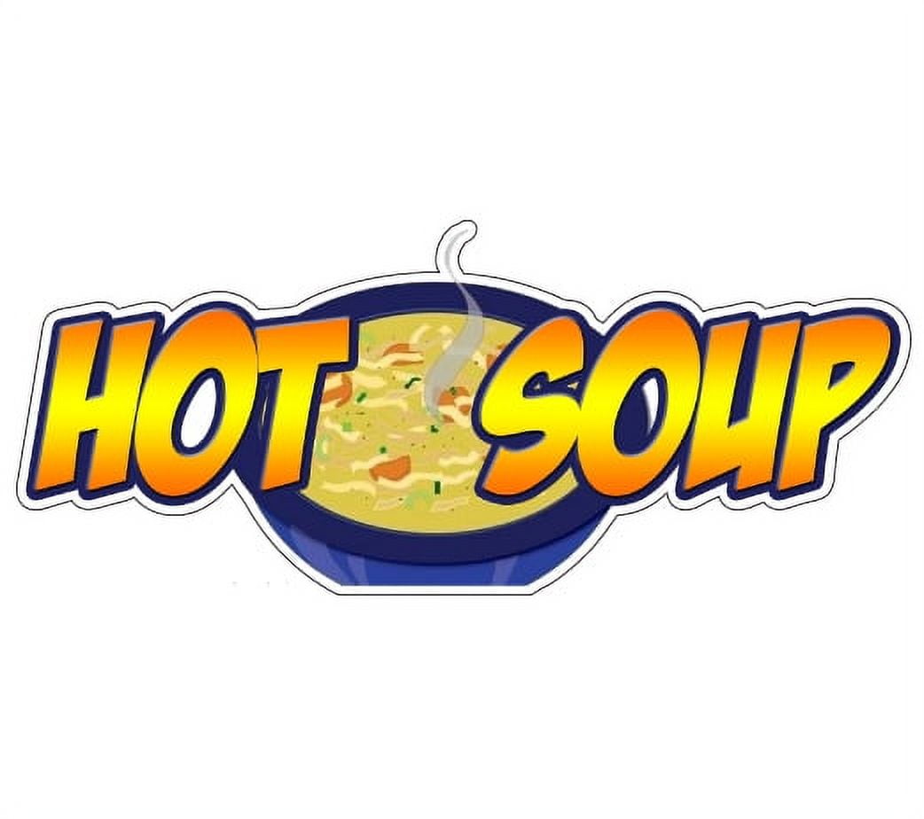 HOT SOUP Concession Decal cup bowl stand cart signs new - Walmart.com