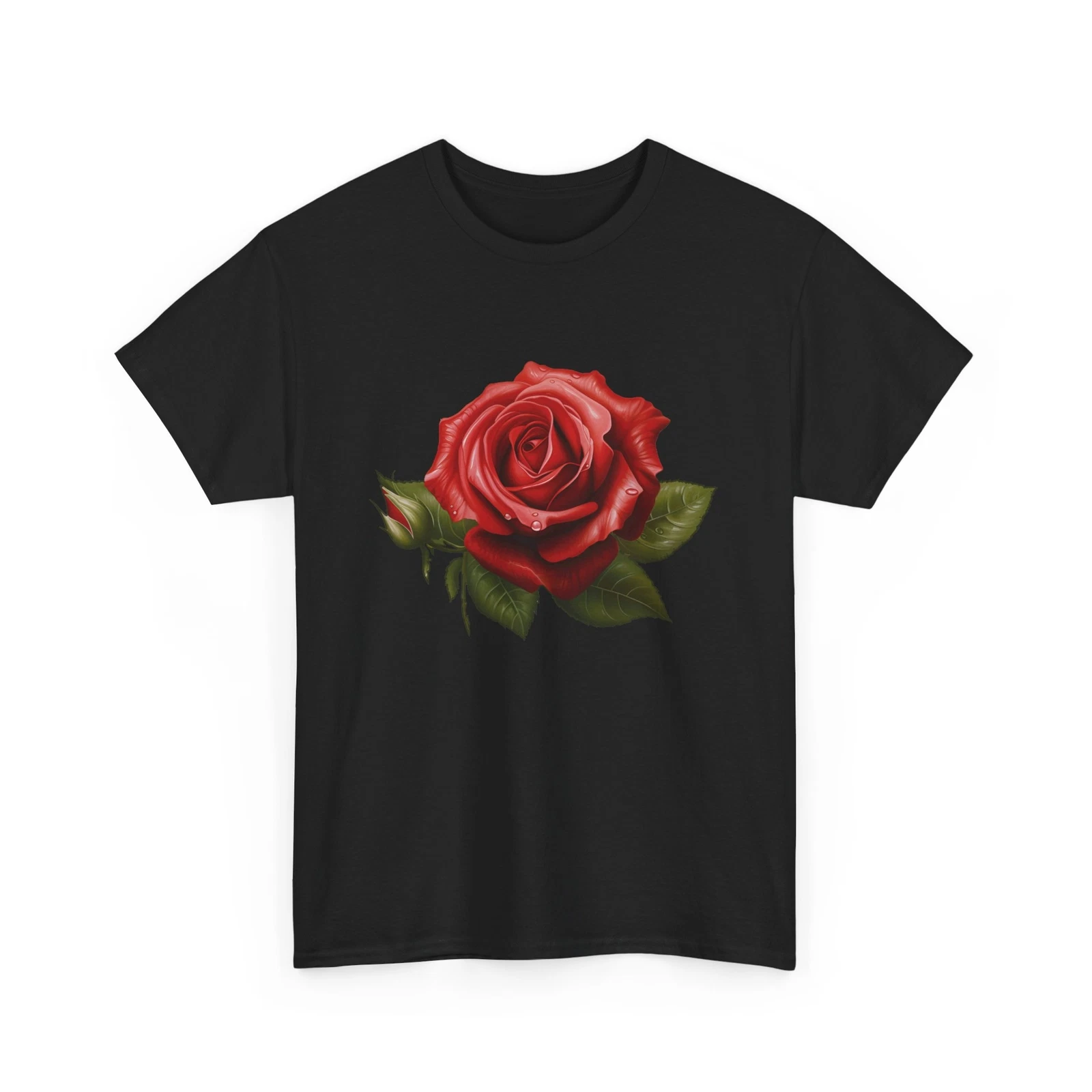 HOT Single Red Roses Flower of Cute Red Roses Flower Gardening T-Shirt ...