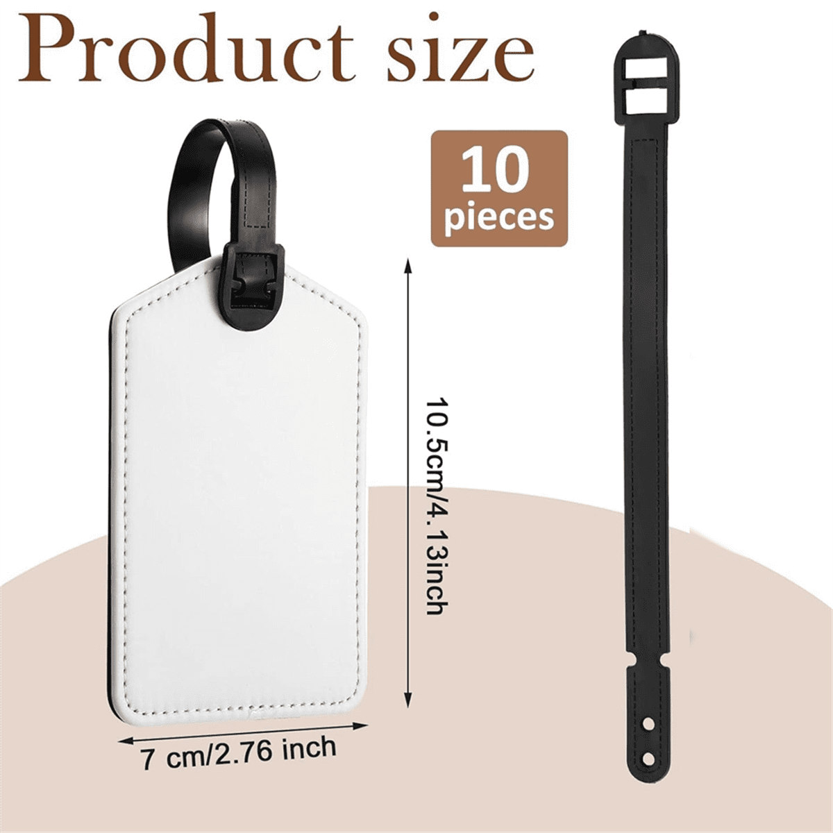 HOT! Sublimation Luggage Tags White Heat Transfer PU Leather Name Tag ...