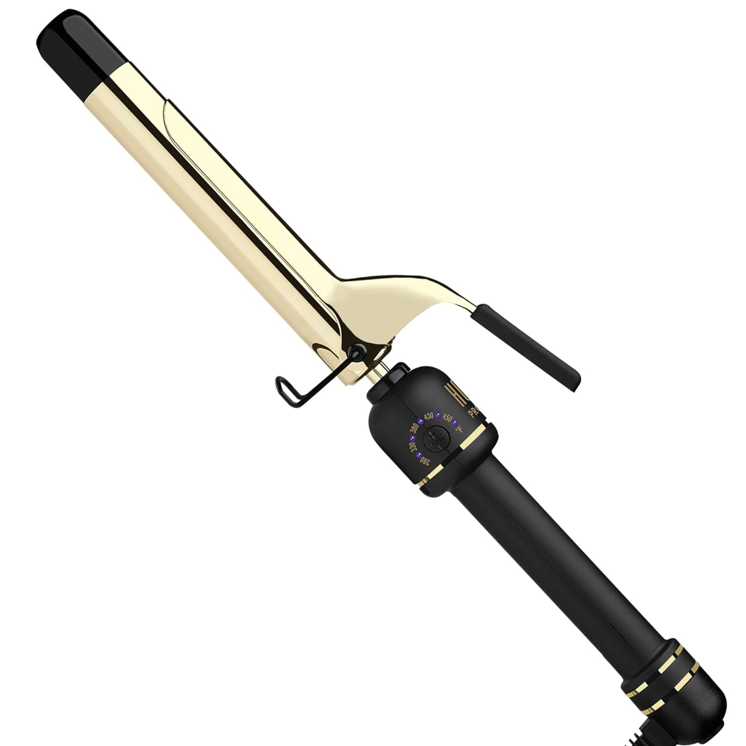 HOT TOOLS 24K Gold Extended Barrel Spring Curling Iron 1" with Clamp ...