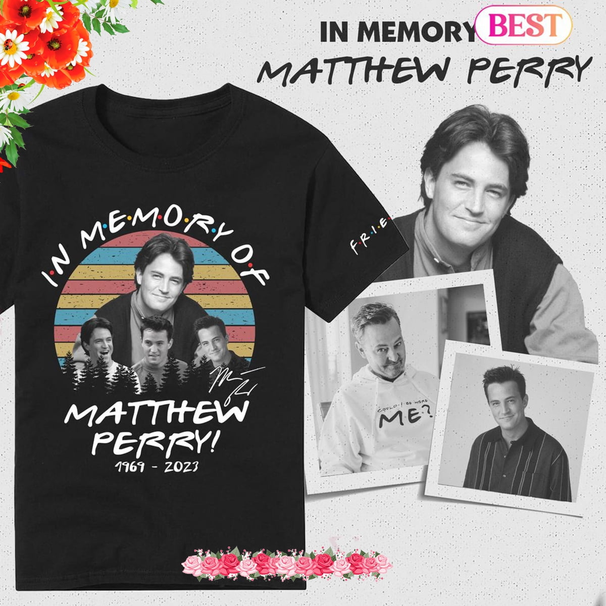HOT TREND In Memory Of Matthew Perry Shirt - Walmart.com