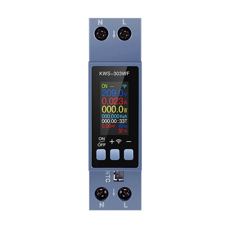 HOT TUYA WIFI Energy Meter Din Rail Mount Digital Voltmeter Ammeter ...