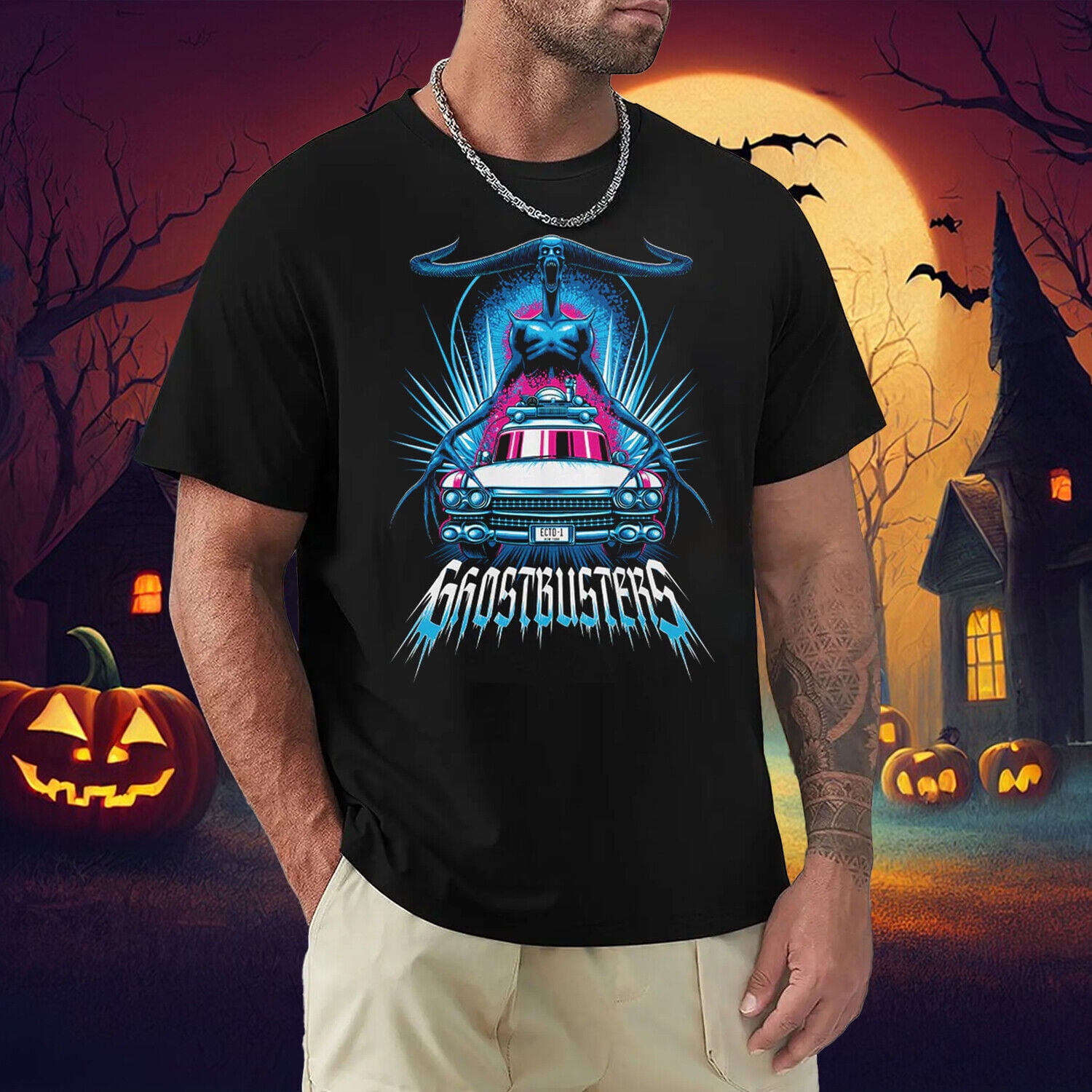 HOT ! The Ghost Frozen Empire Ecto-1 T-Shirt Gift Full Size S-5XL ...