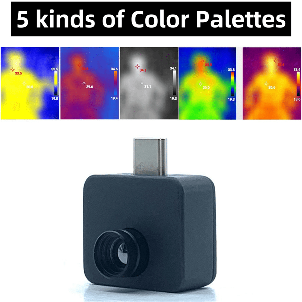 HOT! Thermal Imager 32x32 Pixels -20-1000°C Camera Imaging for Android ...