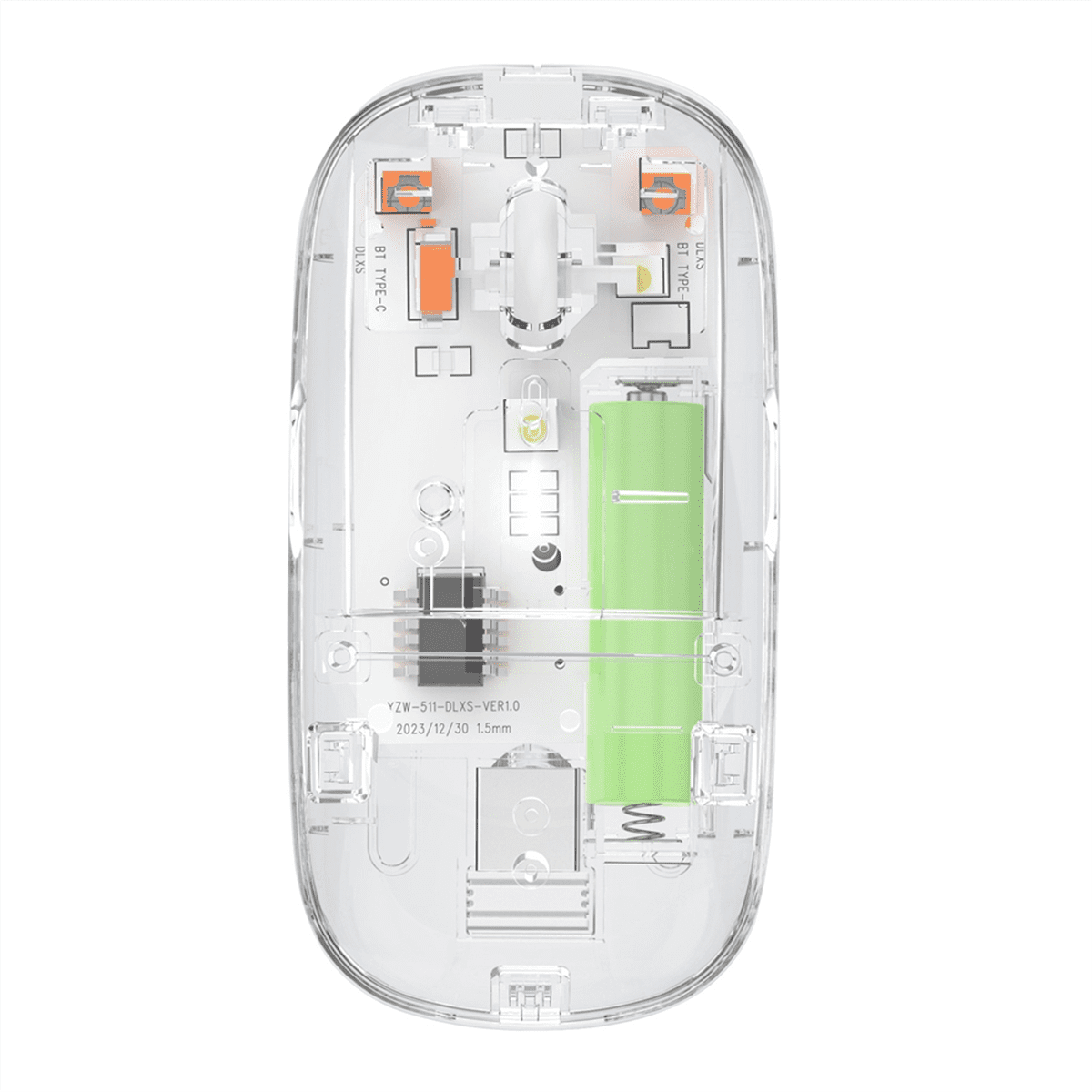 HOT Transparent Wireless Mouse 2.4G USB Bluetooth Rechargeable ...