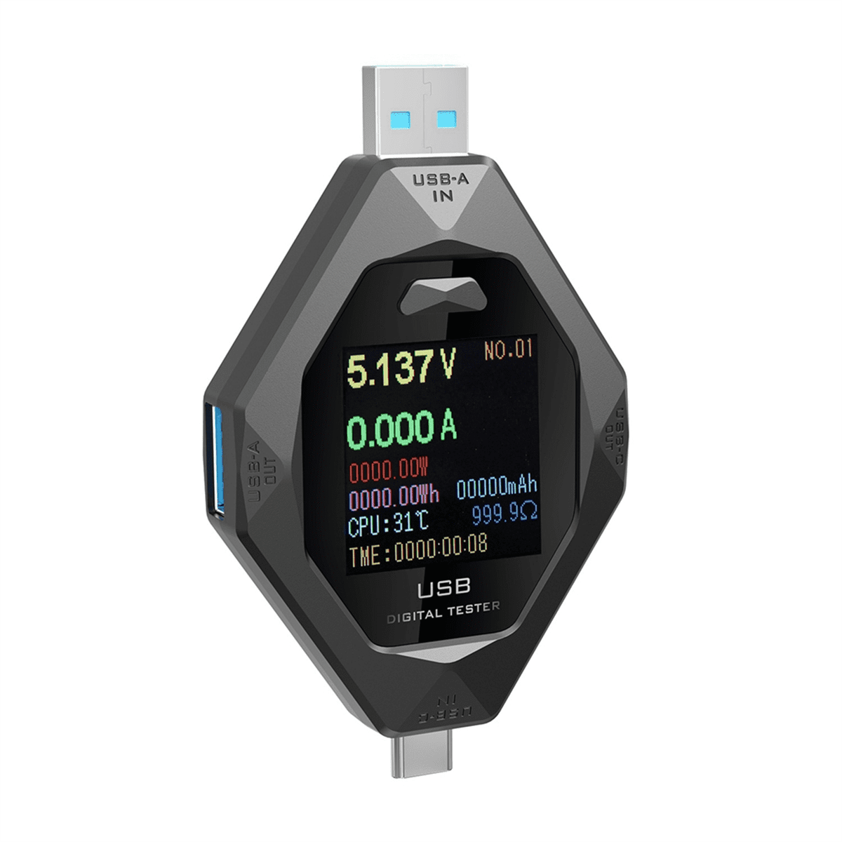 HOT Type-C Tester Digital Smart Voltmeter Battery Capacity Detection ...