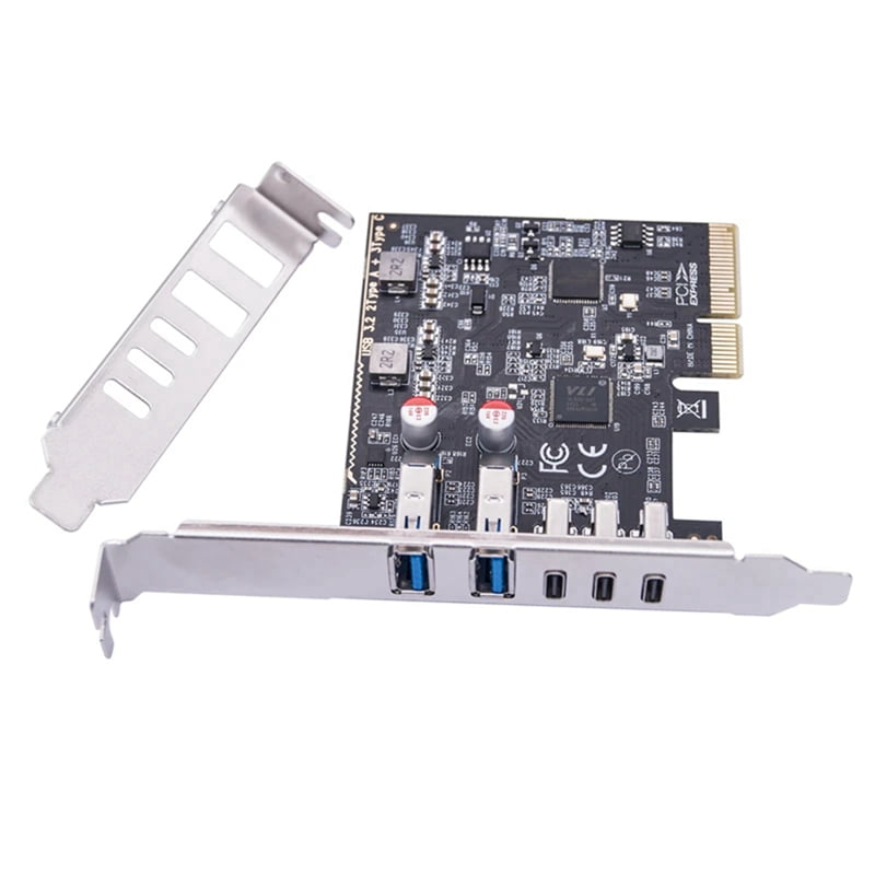 HOT USB PCIE Card 2Port USB3.2 GEN2 USB-A + 3Port Type C 10Gbps ...