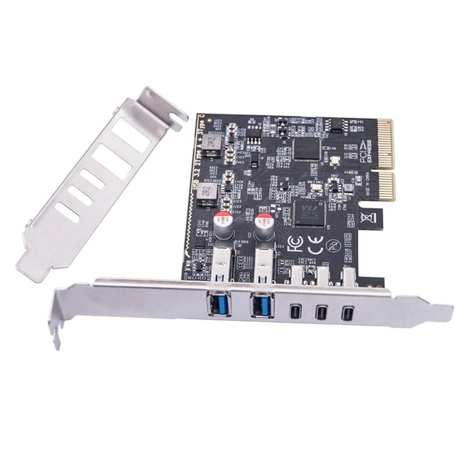 USB PCIE Card 2Port USB3.2 GEN2 USB-A + 3Port Type C 10Gbps Expansion ...