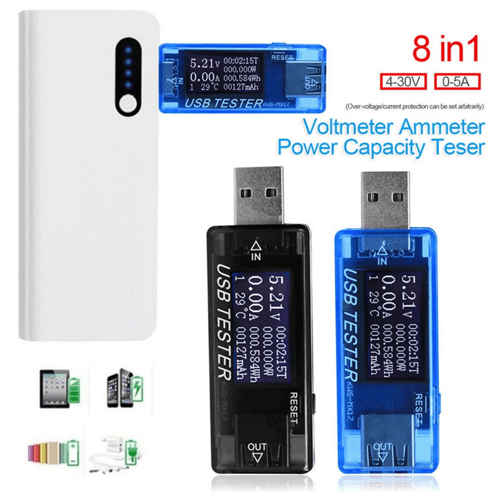 HOT! USB Tester DC Power Meter 4V-30V Digital Voltmeter Volt Bank ...