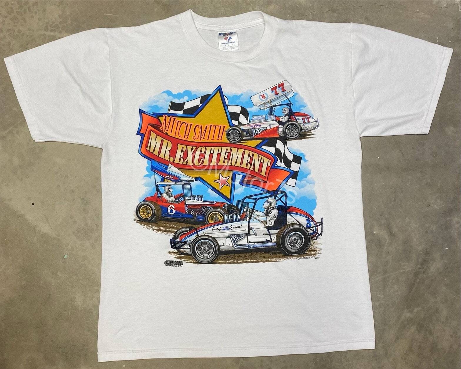 HOT Vintage 1990’s Mitch Smith “Mr Excitement” Sprint Car Shirt ...