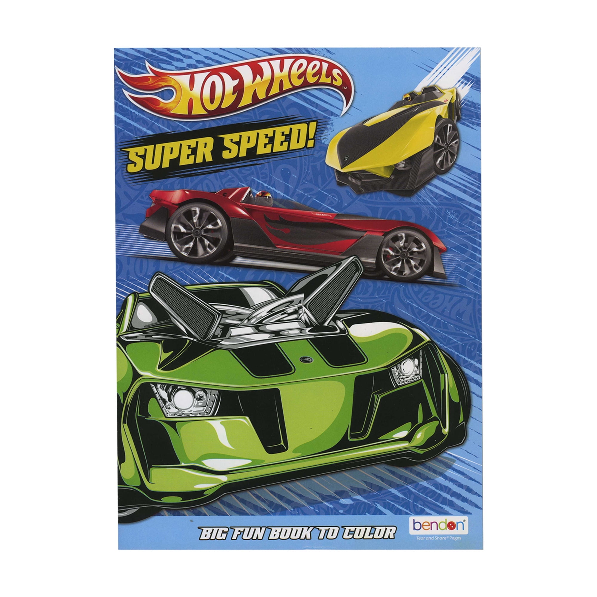 HOT WHEELS Coloring Book 1-Title, for Learning Drawing Coloring, 36 ...