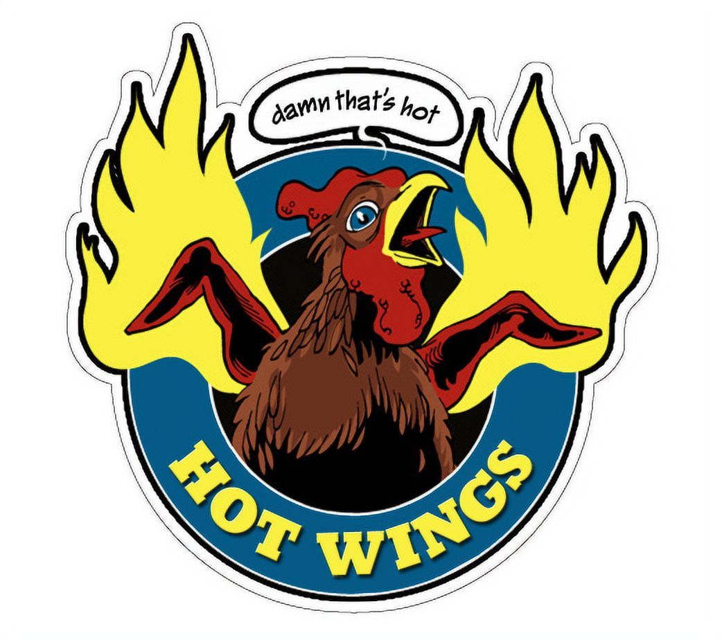 HOT WINGS Concession Decal buffalo chicken sauce sign - Walmart.com