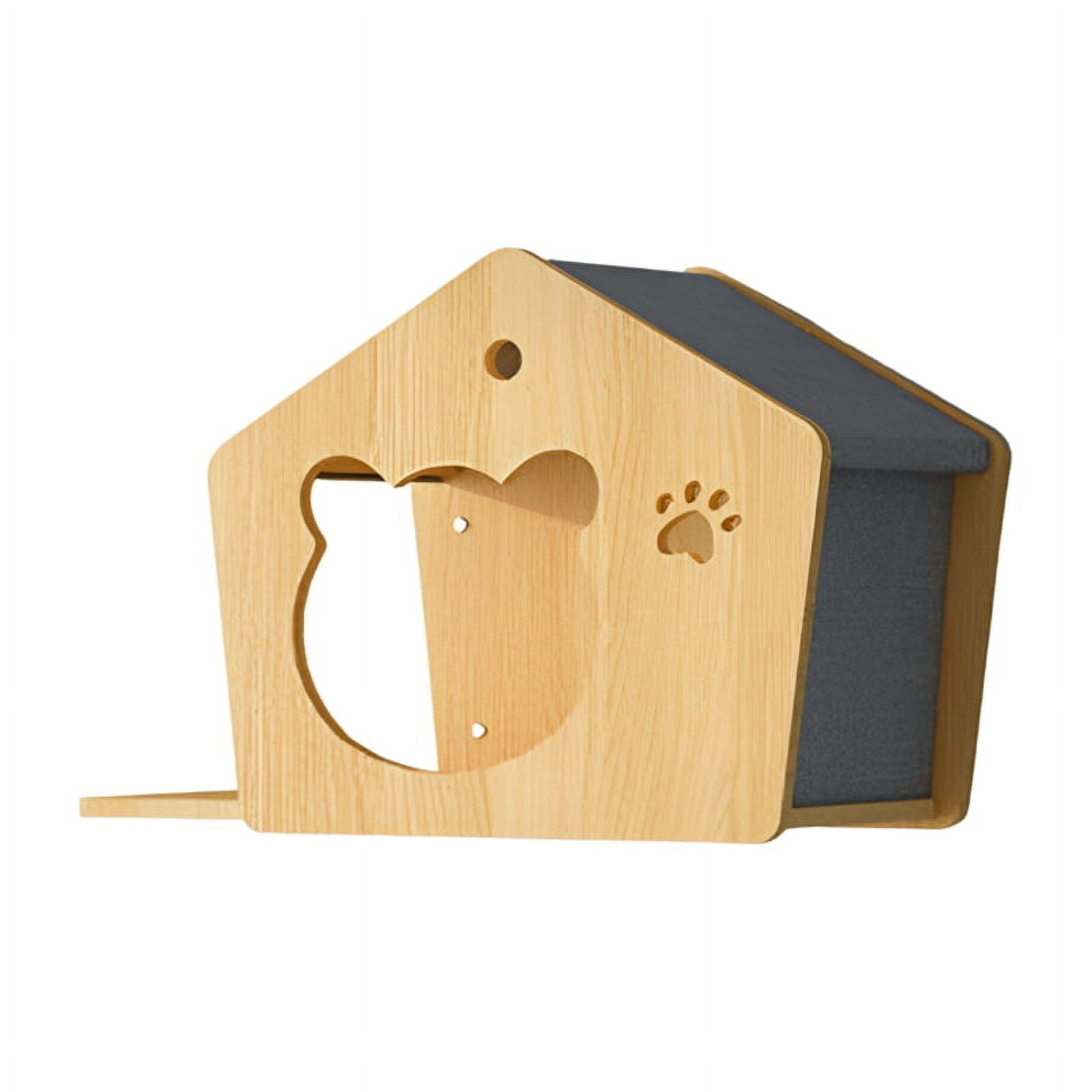 Wooden Climbing Wall Platform for Cats, Pet Cat Jumping Platform ...