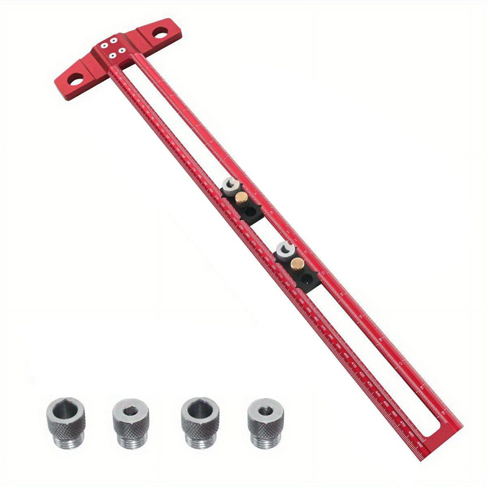 HOT Woodworking 2-In-1 Drilling Positioning Scoring Ruler Scriber T ...