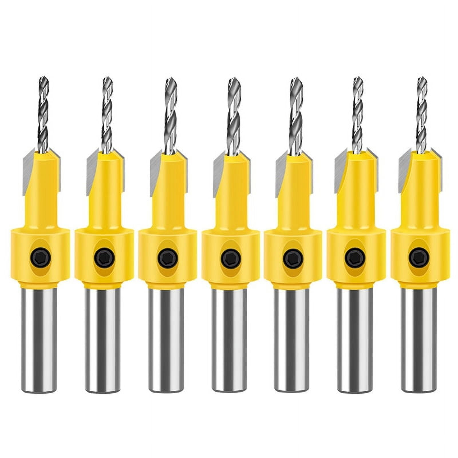 HOT! Woodworking Countersink Drill Cone Hole Alloy Heads Screw Step ...