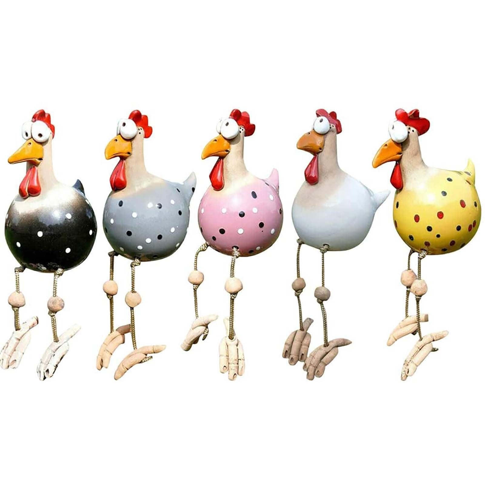 HOT Yard Art Decor Chicken Garden Lawn Plug Hen Rooster Ornaments Hens ...