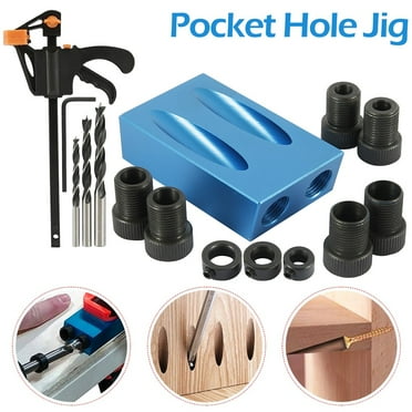 Giaone Woodworking Pocket Hole Clamps Angle Drill Guide Kit Hole Punch ...
