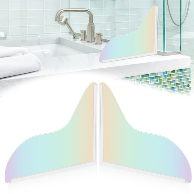 HOTBEST 2Pcs Shower Splash Guard Acrylic Bathroom Shower Water Guard ...