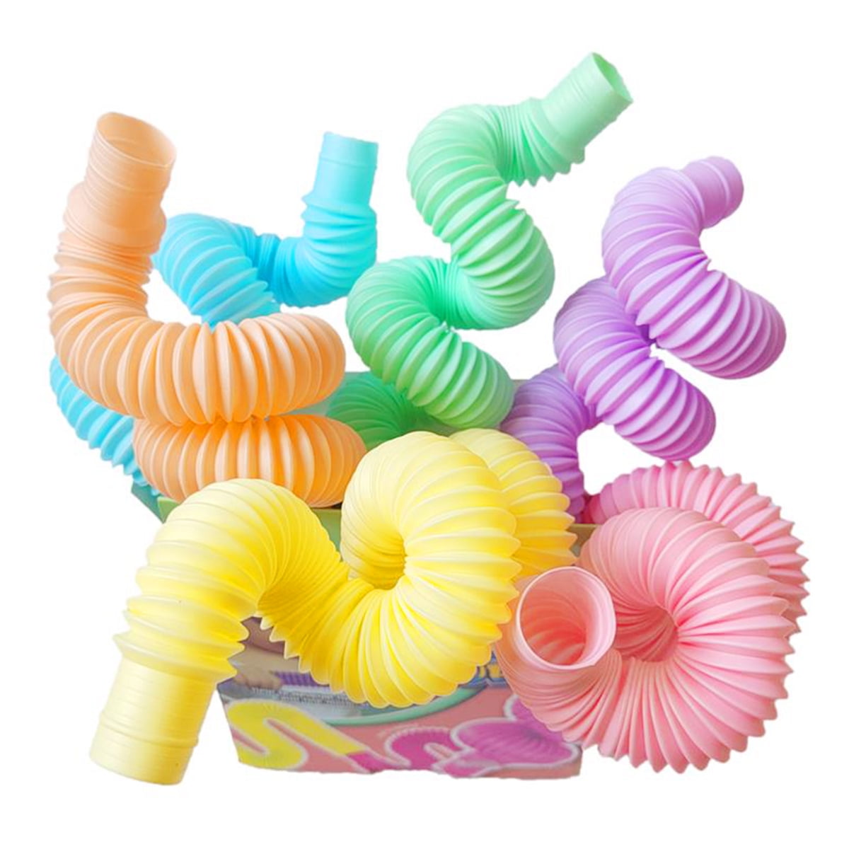HOTBEST 6Pcs Pop Tube Toys for Kids and Adults Mini Pop Multi-Color ...