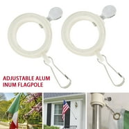 2 Pack Flag Pole Rings, Plastic Rotating Flagpole Flag Mounting Rings ...