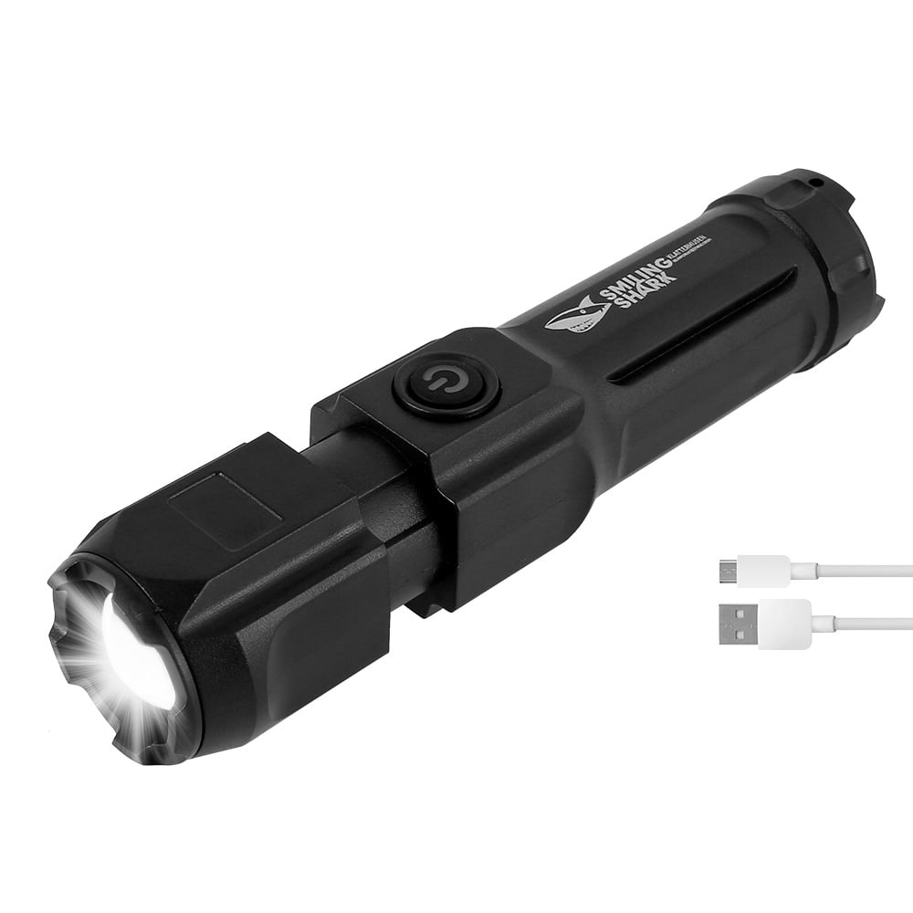 HOTBEST Portable LED Flashlight USB Zoom Torch Lamp Rechargeable ...