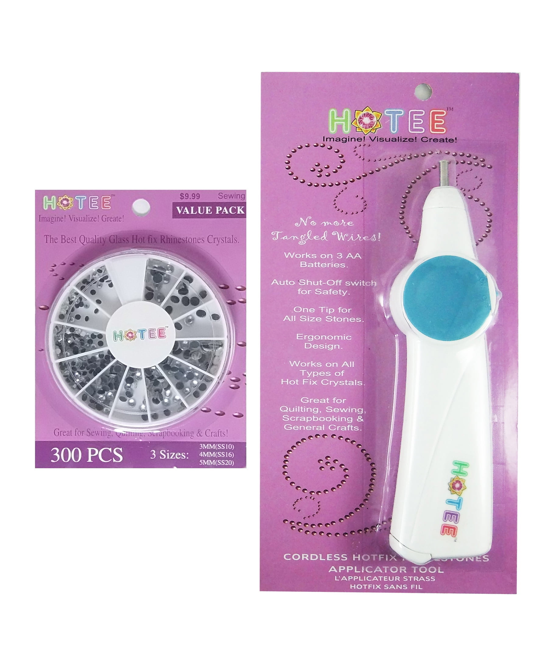 HOTEE CORDLESS Hotfix Rhinestones Applicator Tool Wand Setter Bedazler ...