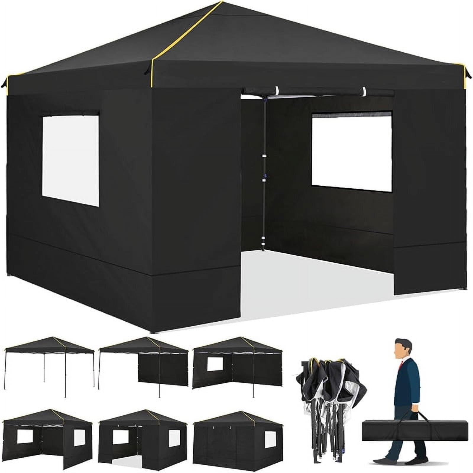 HOTEEL 10' x 10' Outdoor Canopy Party Tent EZ Pop up Canopy Portable ...