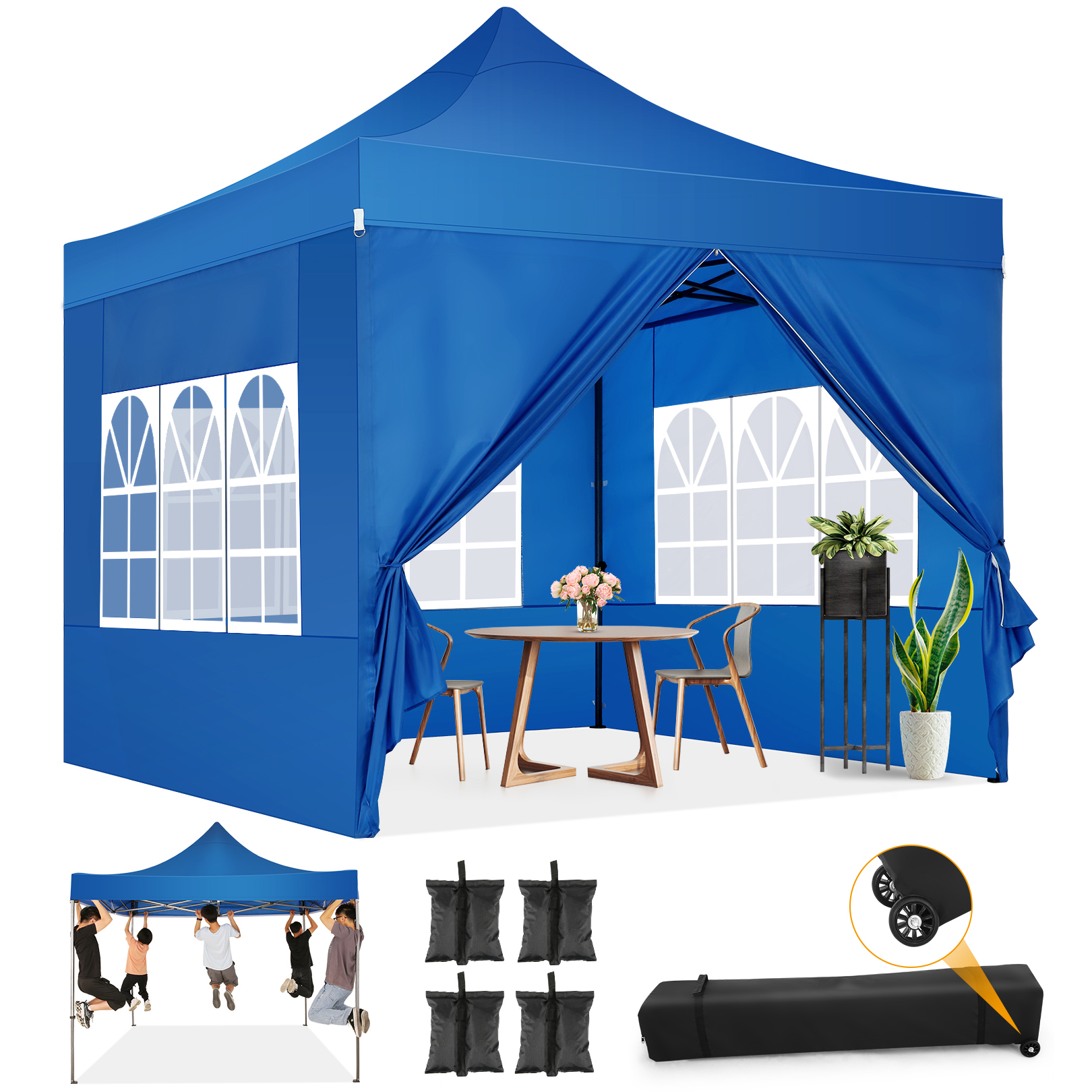 Resenkos Outdoor Gazebo Tent, Canopy Tent, Outdoor Sun Shade Shelter ...