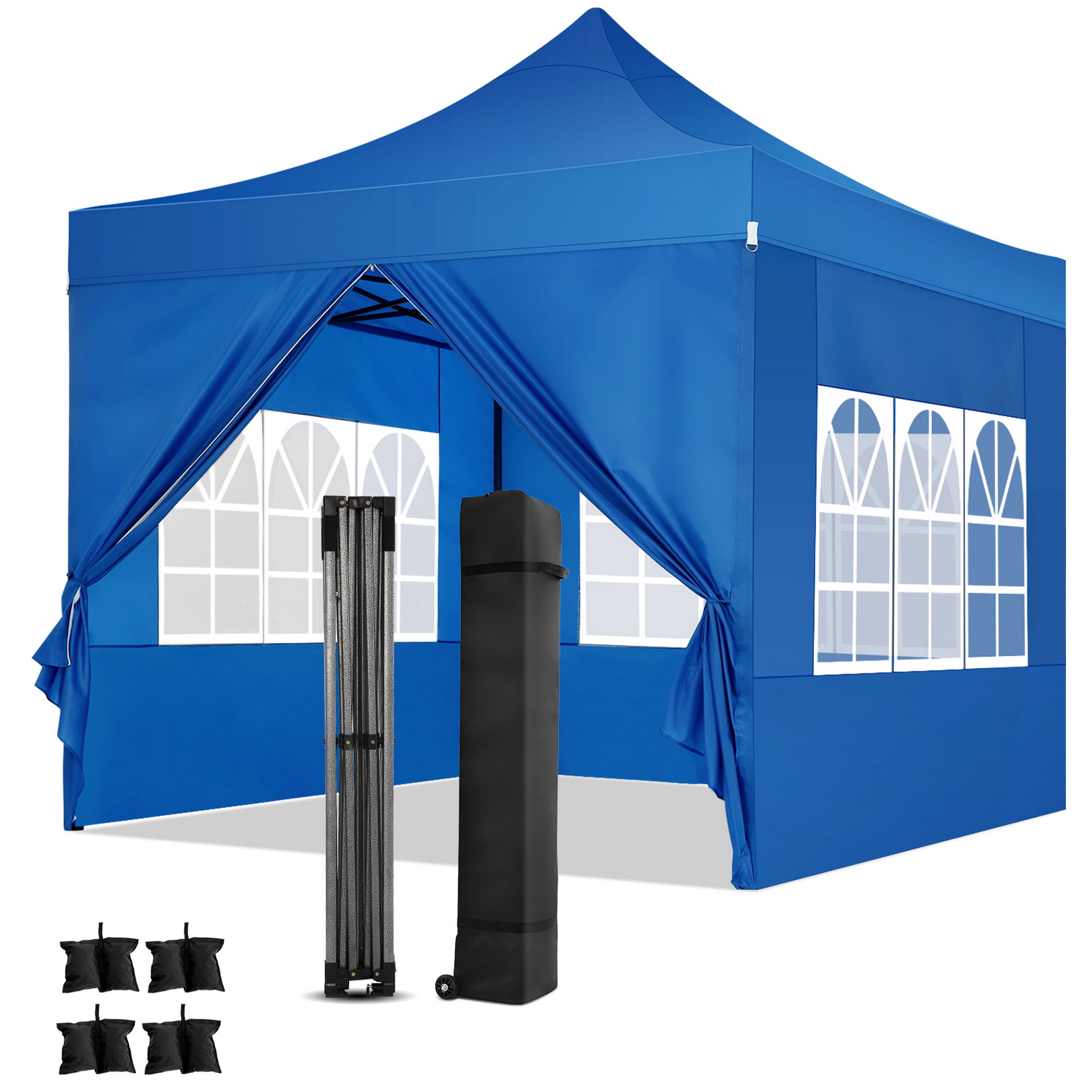 HOTEEL 10x10 Commercial Canopy Tent, Heavy Duty with 4 Sidewalls ...