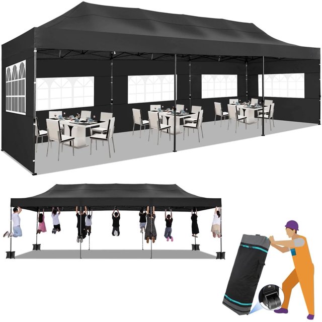 HOTEEL 10'x30' Heavy Duty Canopy Tent - Outdoor, Waterproof, Gazebo ...